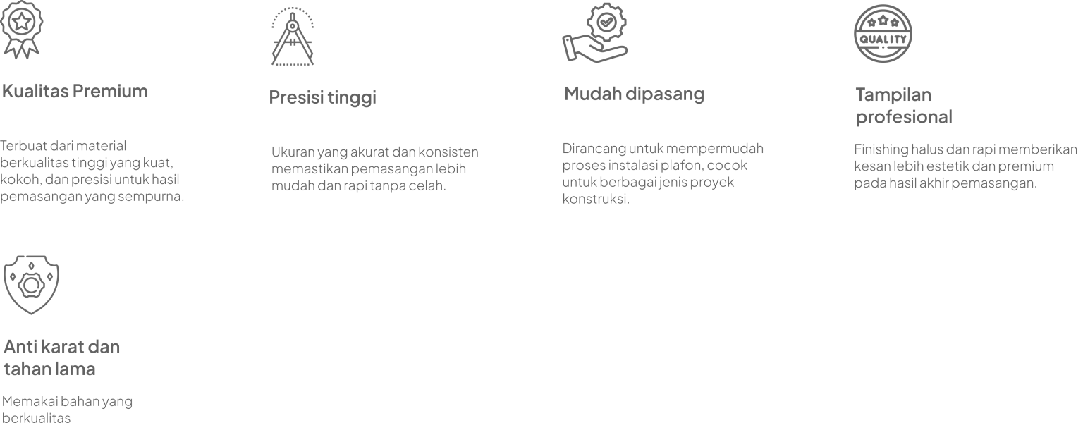 Detail Produk Struktural / Rangka Plafon / Shadow Line - Kencana ...
